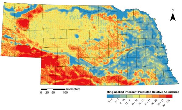 Figure 1. An example of a habitat model-based population estimation map ...